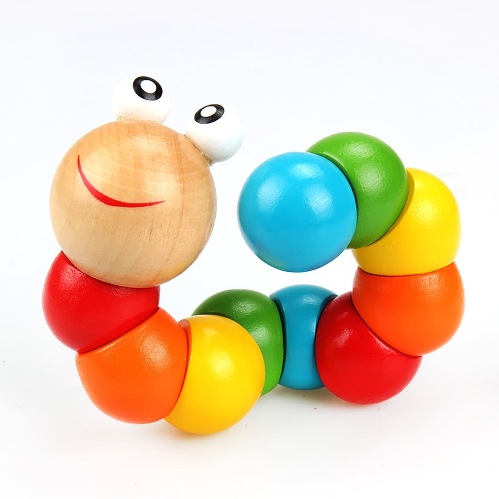 Fusipu Colorful Wooden Worm Puzzles Kids Learning Educational Didactic ...