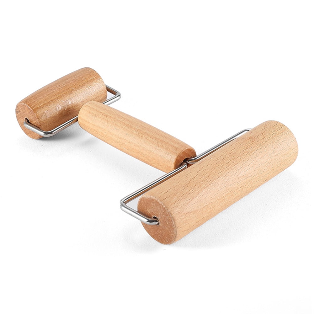 Fusipu Double-end Wooden Rolling Pin Manual Push Dough Roller Cookie ...