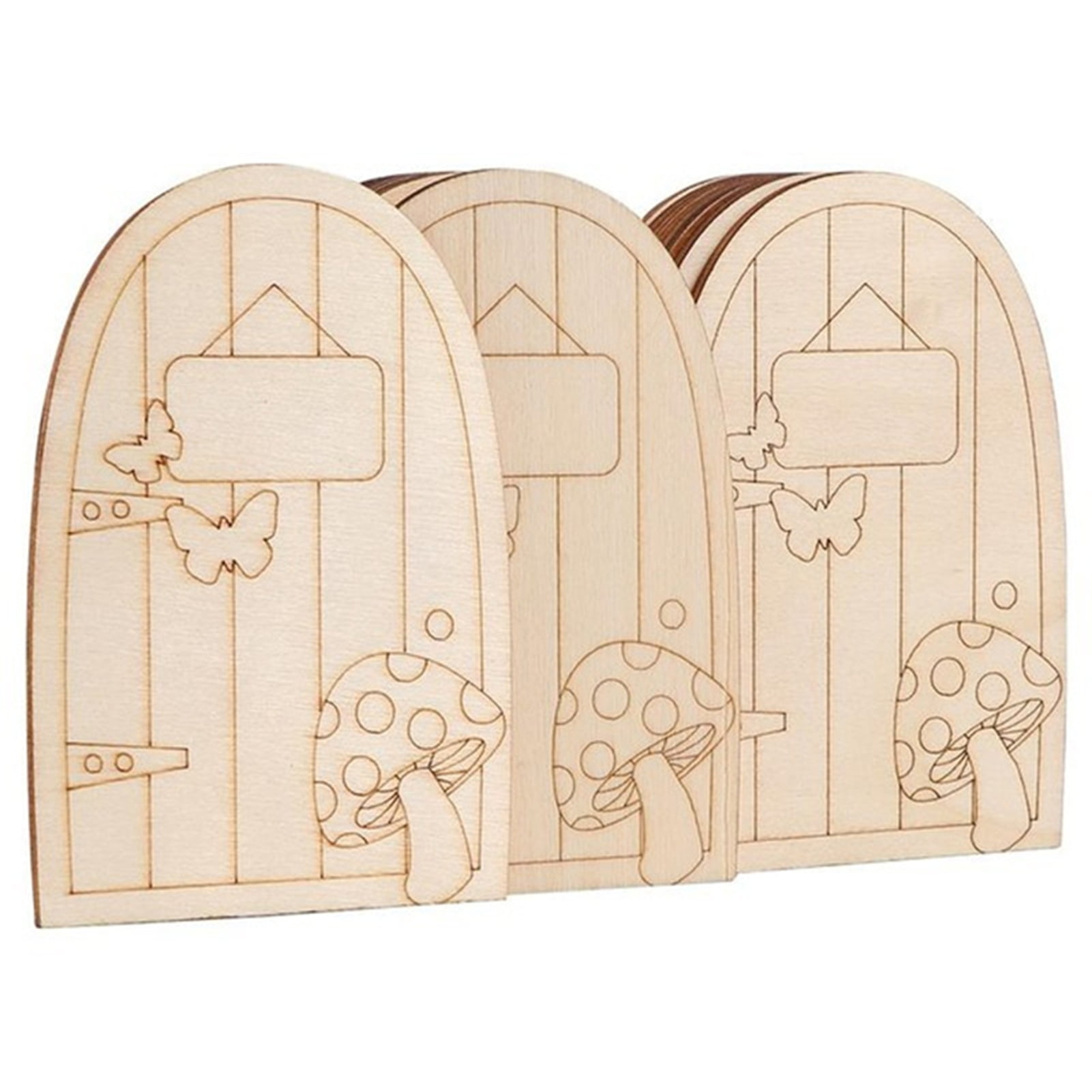 Fusipu Fairy Gate for Container Gardens 20pcs Wooden Fairy Door ...