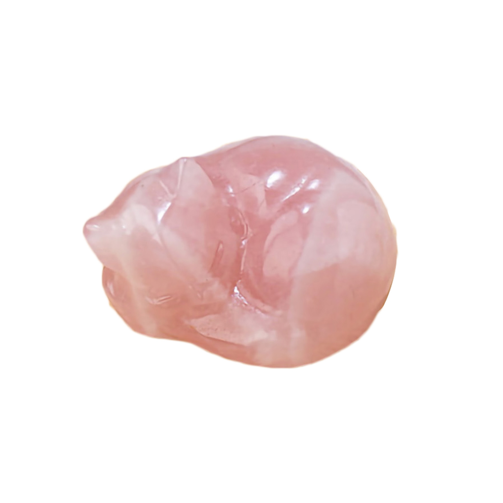 Fusipu Fake Crystal Figurine Lucky Cat Decor Faux Crystal Healing ...