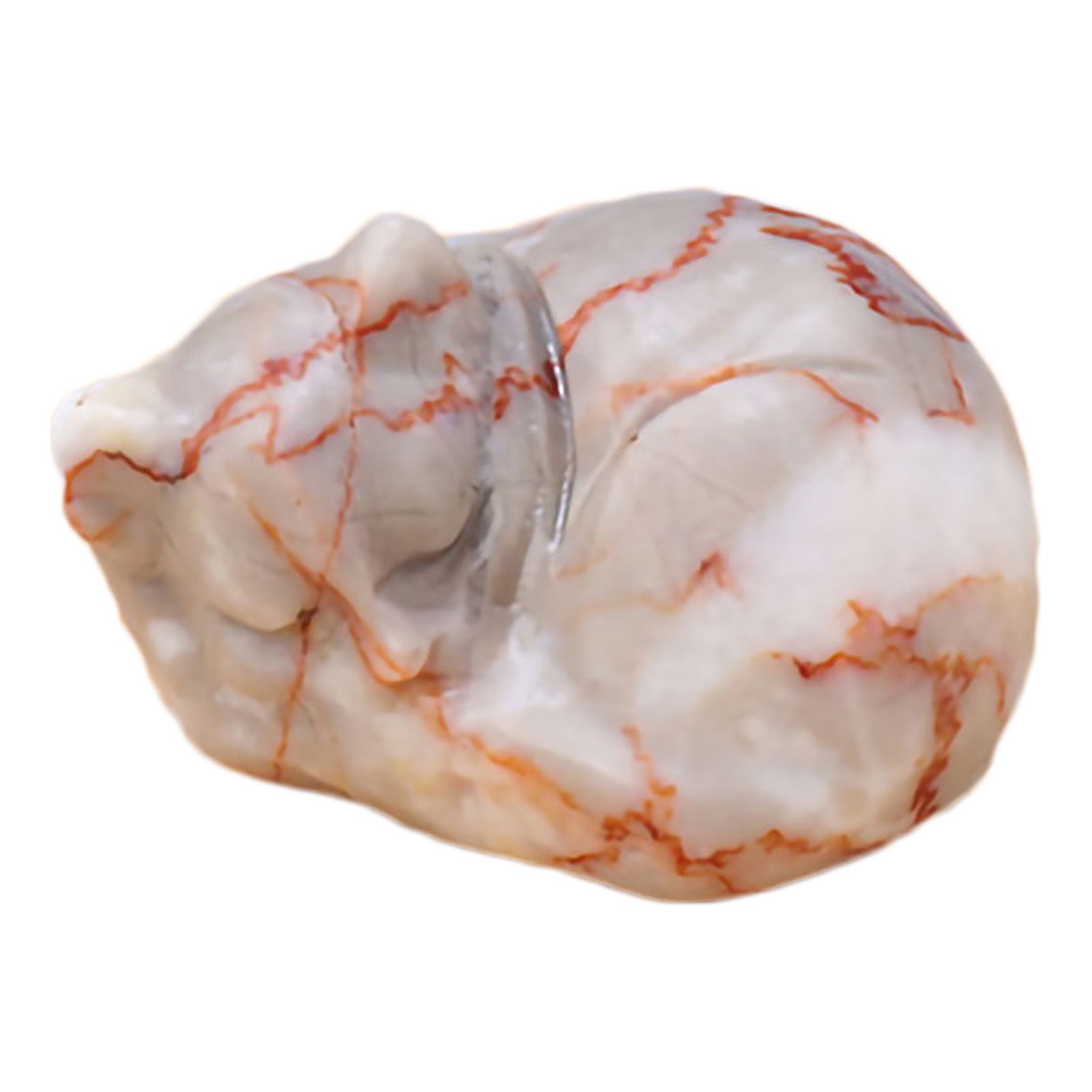 Fusipu Fake Crystal Figurine Lucky Cat Decor Faux Crystal Healing ...