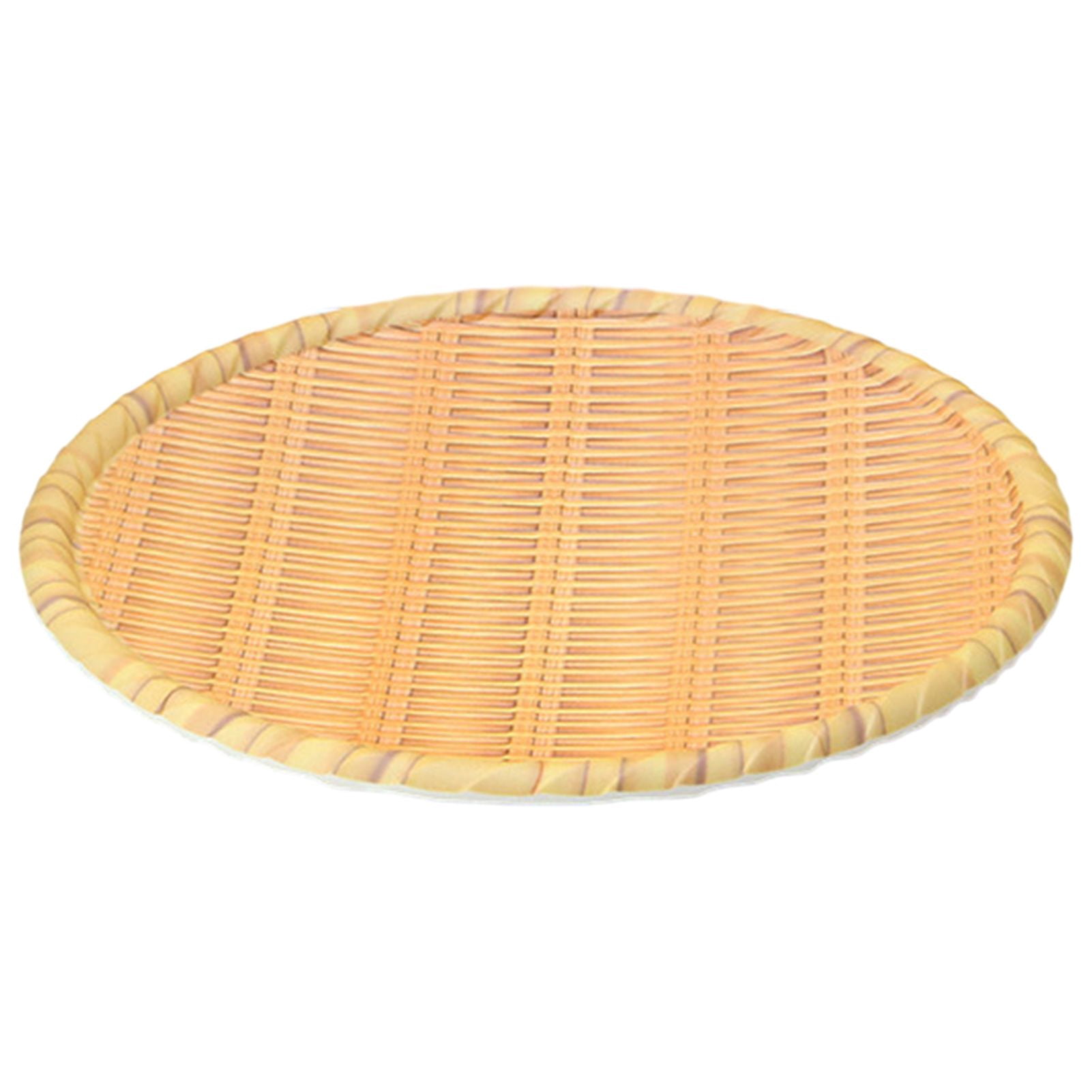 Fusipu Imitation Bamboo Plate Round Easy to Clean High Temperature ...