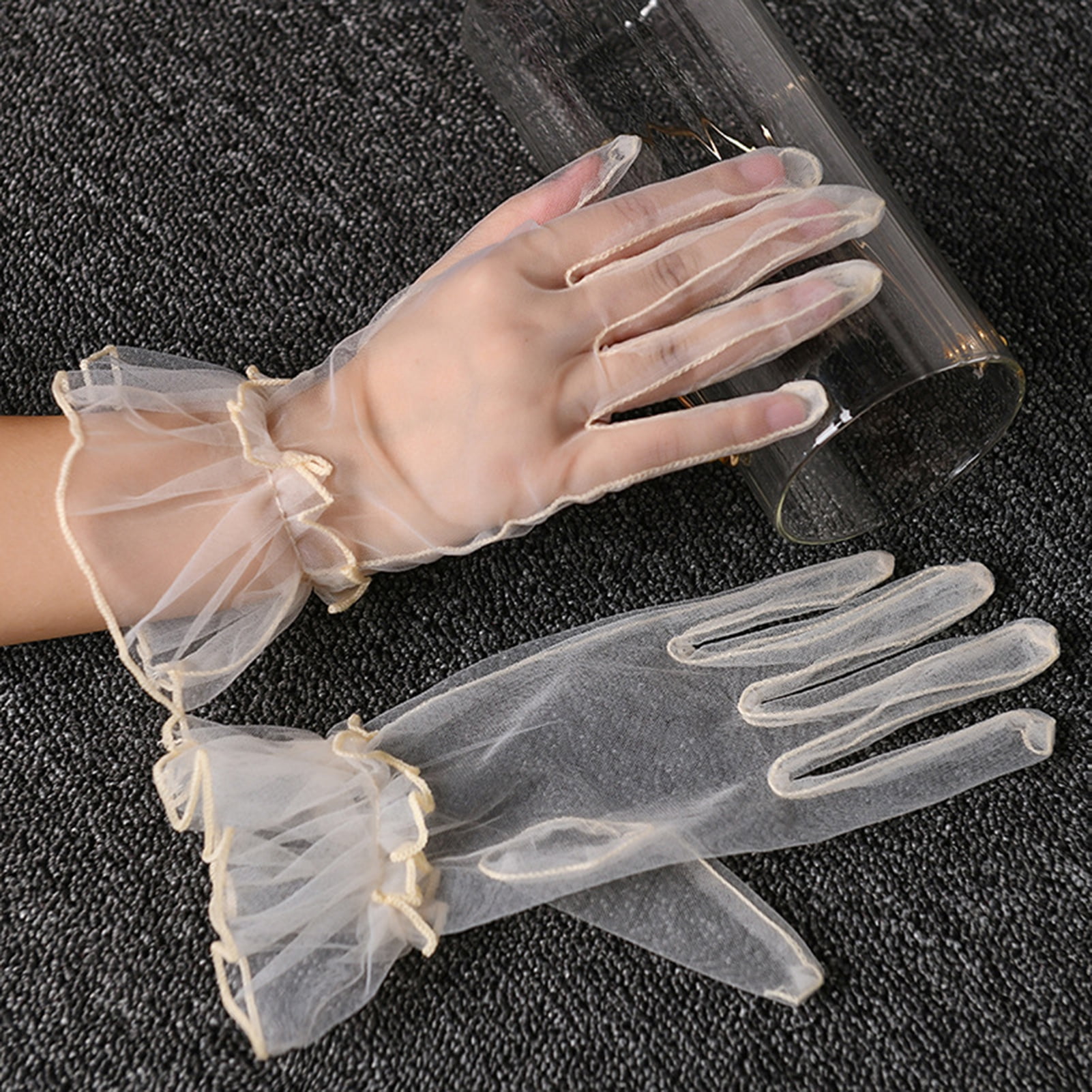 Fusipu Lady Prom Gloves Thin Breathable Gloves Women Wedding Gloves See ...