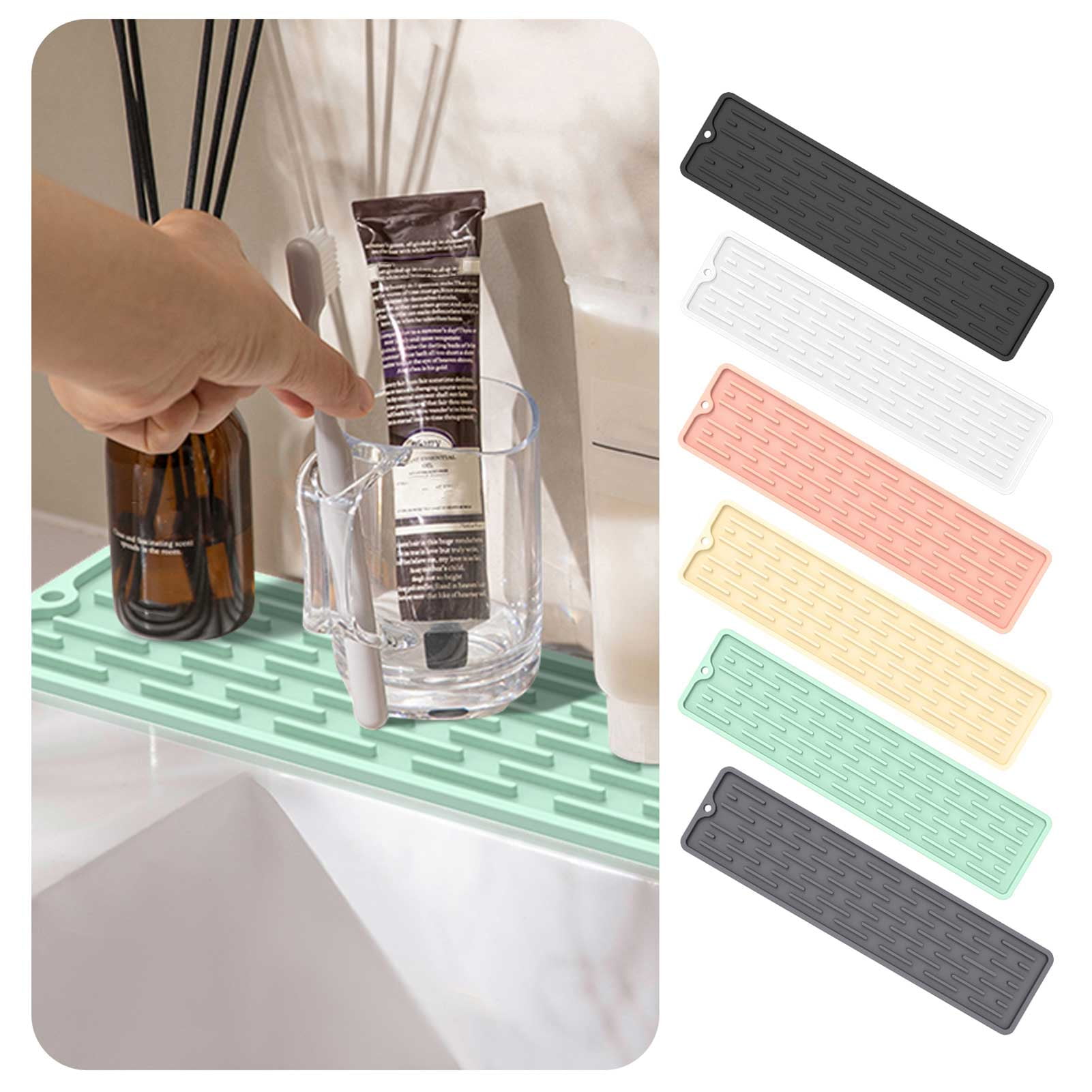 Fusipu Silicone Dish Draining Tool Anti Slip Sink Tray Tableware ...