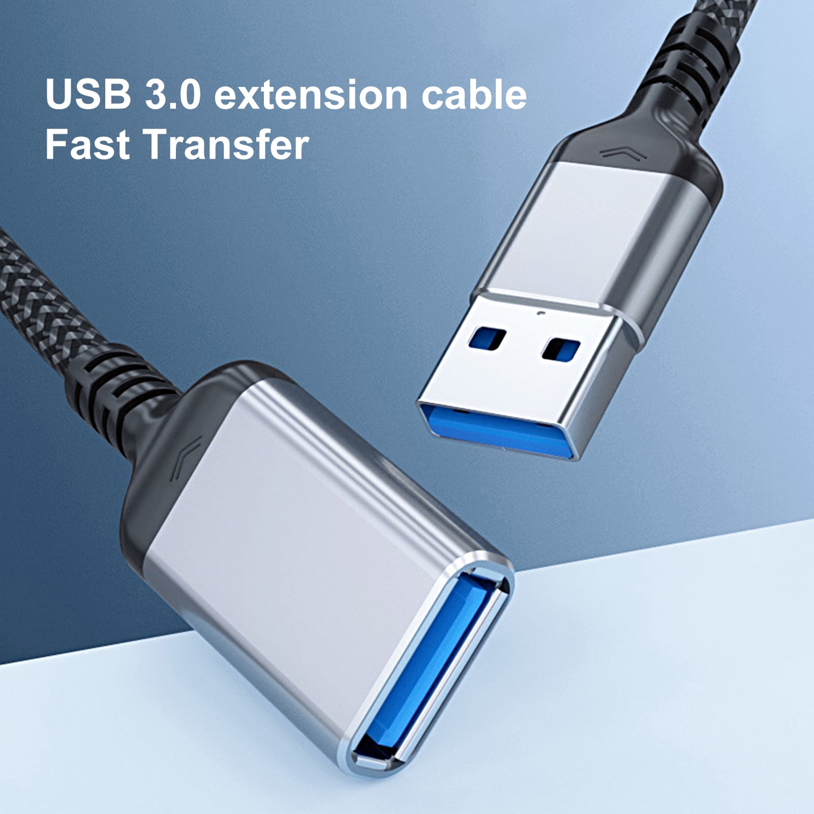 Fusipu USB Extension Cable Dual Shielding Braided Wire Fast Speed Anti ...