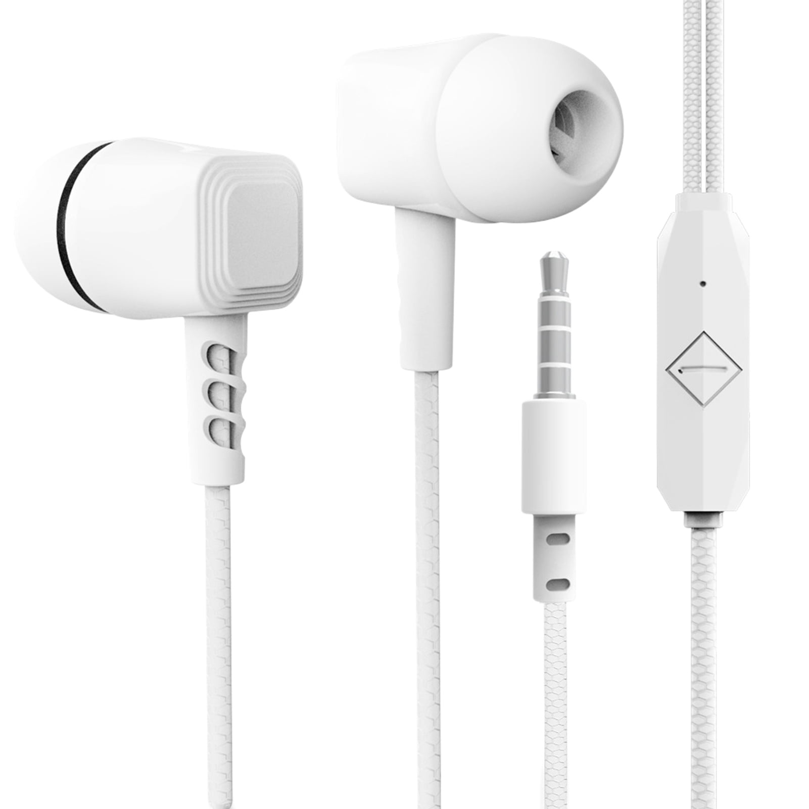 Fusipu Wired Earphone Ergonomic Design Active Noise Reduction Stereo ...