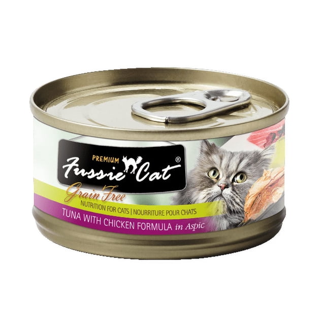 Fussie Cat Premium Tuna with Chicken Formula in Aspic 24ct Case 2.82oz ...