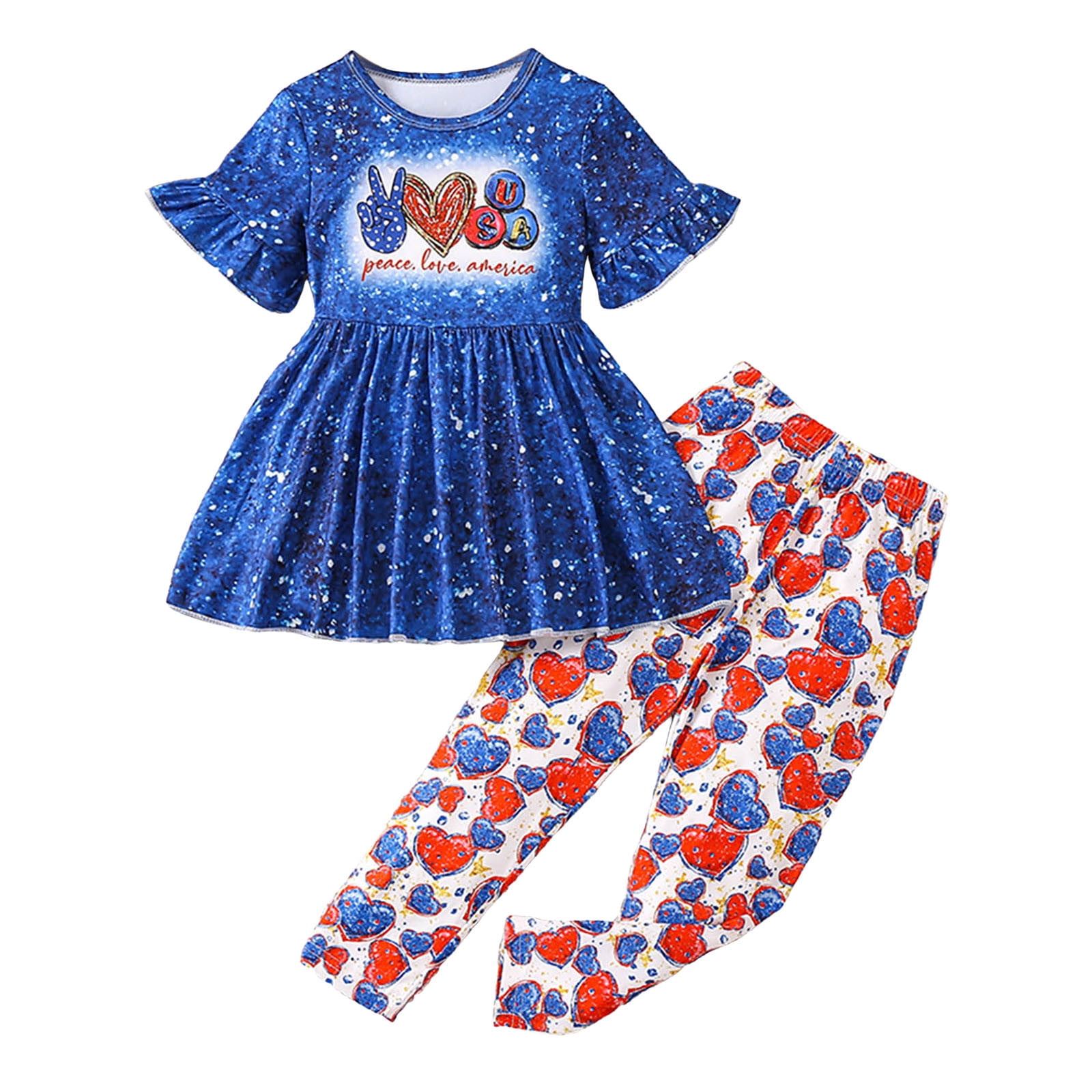 Futezty Girls Summer Outfits, 4th of July Baby Girl Outfits Baby Boy ...