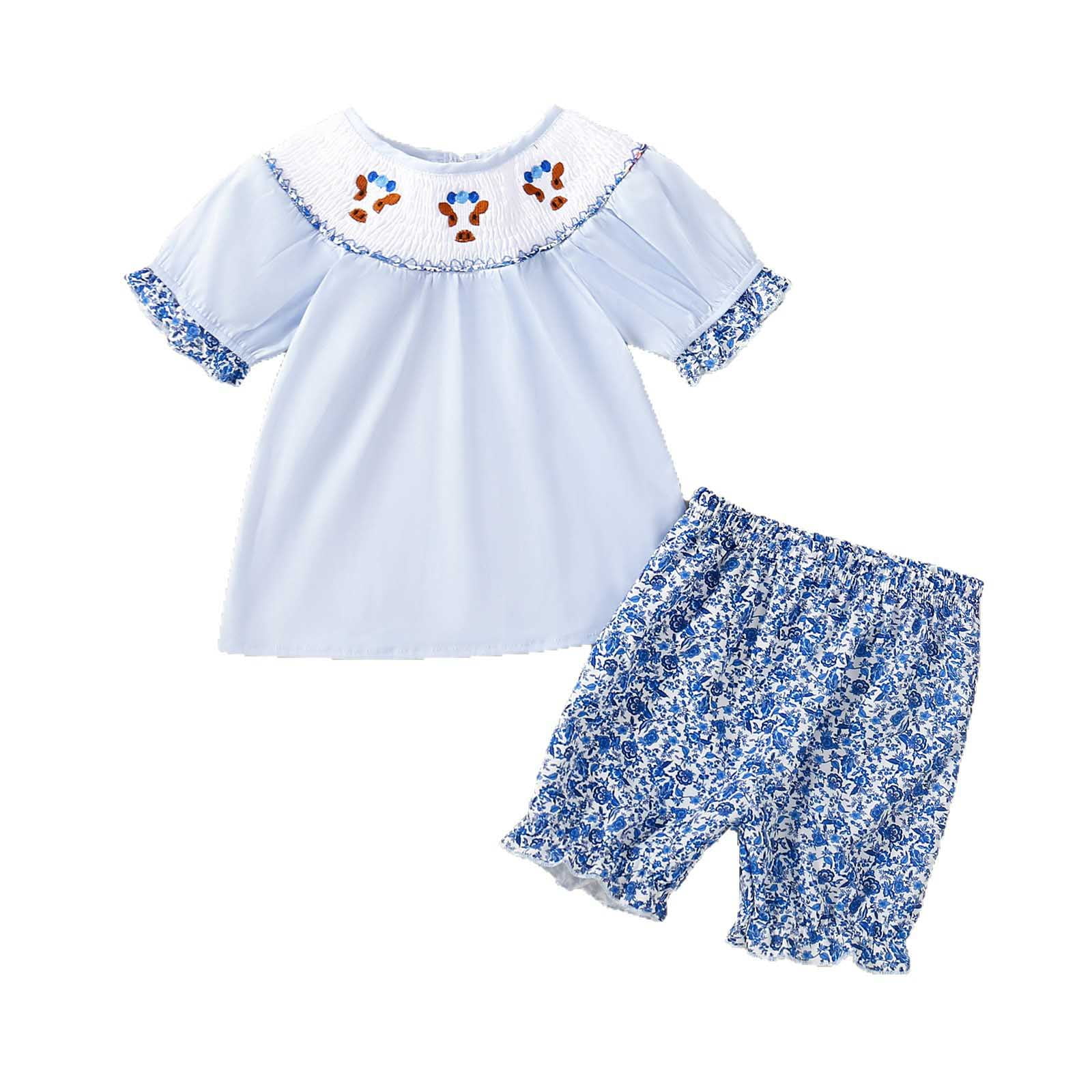 Futezty Girls Summer Outfits, 4th of July Baby Girl Outfits Newborn ...