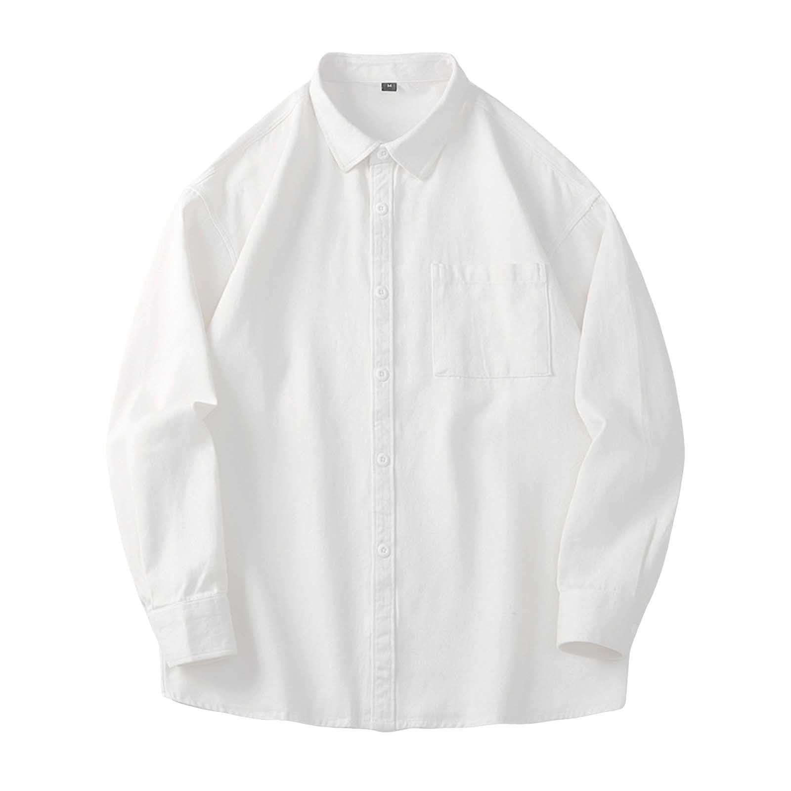 Futezty Men Lightweight Button Down Shirt Jacket Casual Shacket Cotton ...