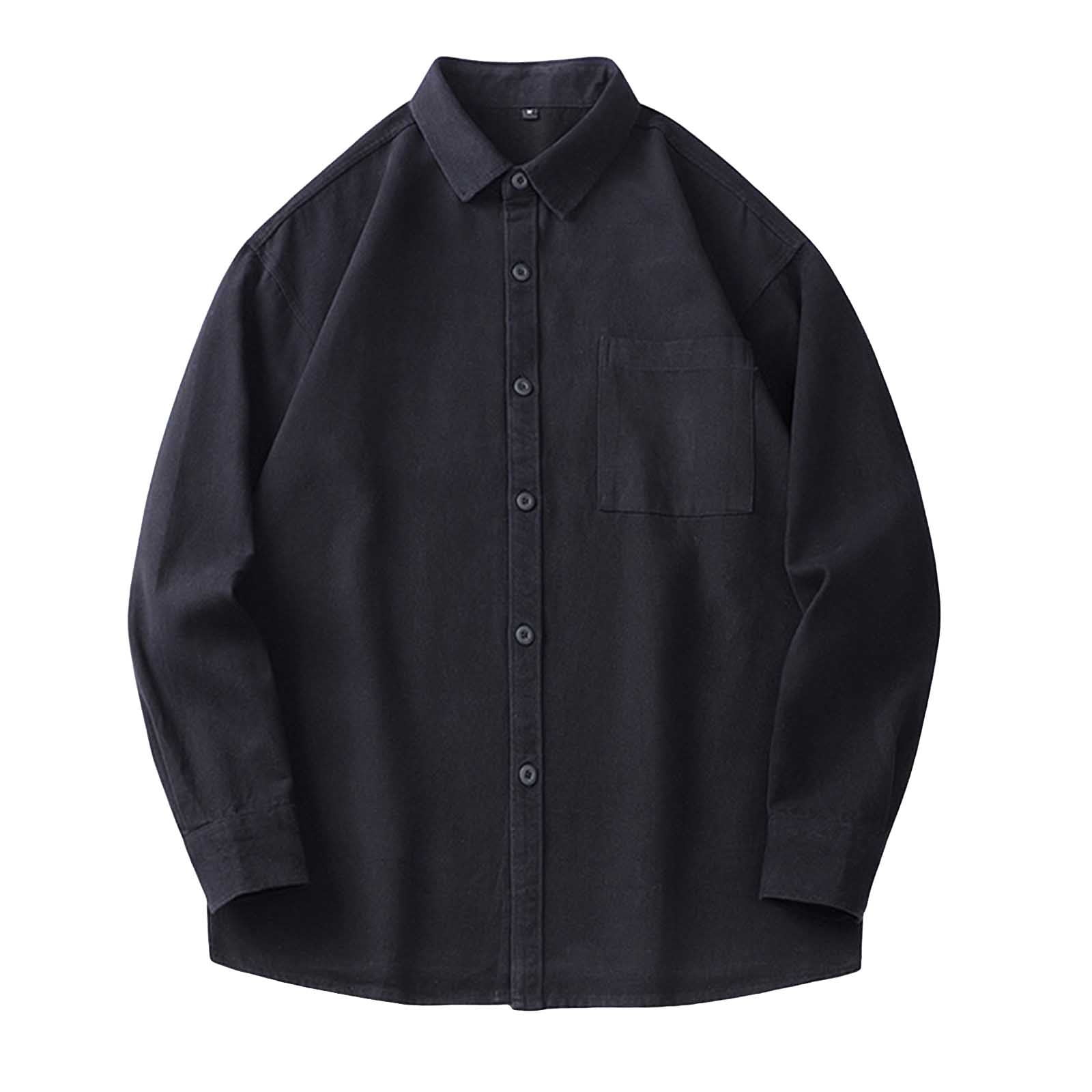 Futezty Men Lightweight Button Down Shirt Jacket Casual Shacket Cotton ...