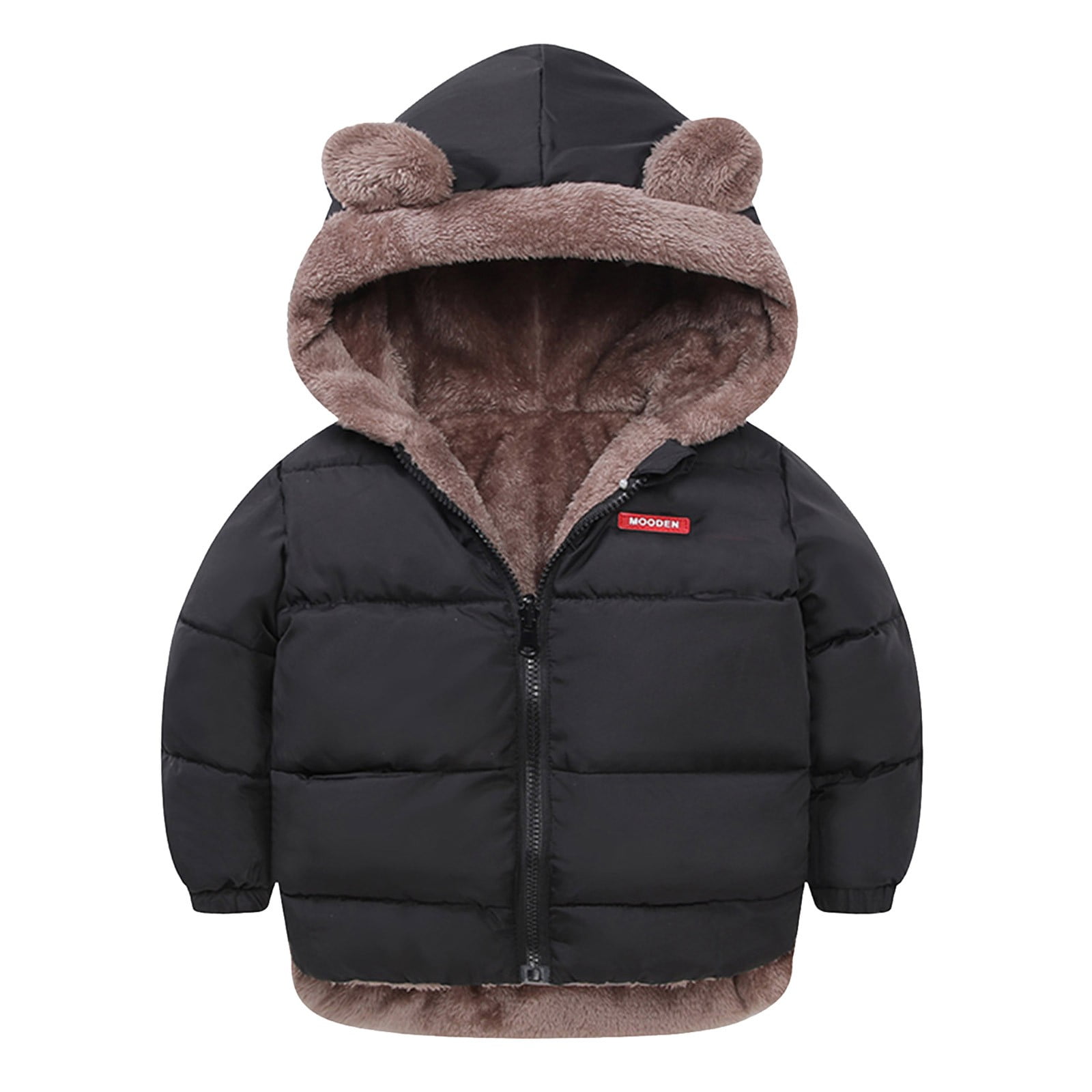 Futezty Toddler Boys Girls Zipper down Jacket Cute Hooded Warm Puffer ...