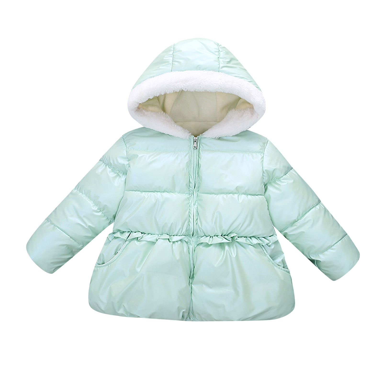 Futezty Toddler Girls Winter Fleece Coats Jackets Kids Padded Hooded ...