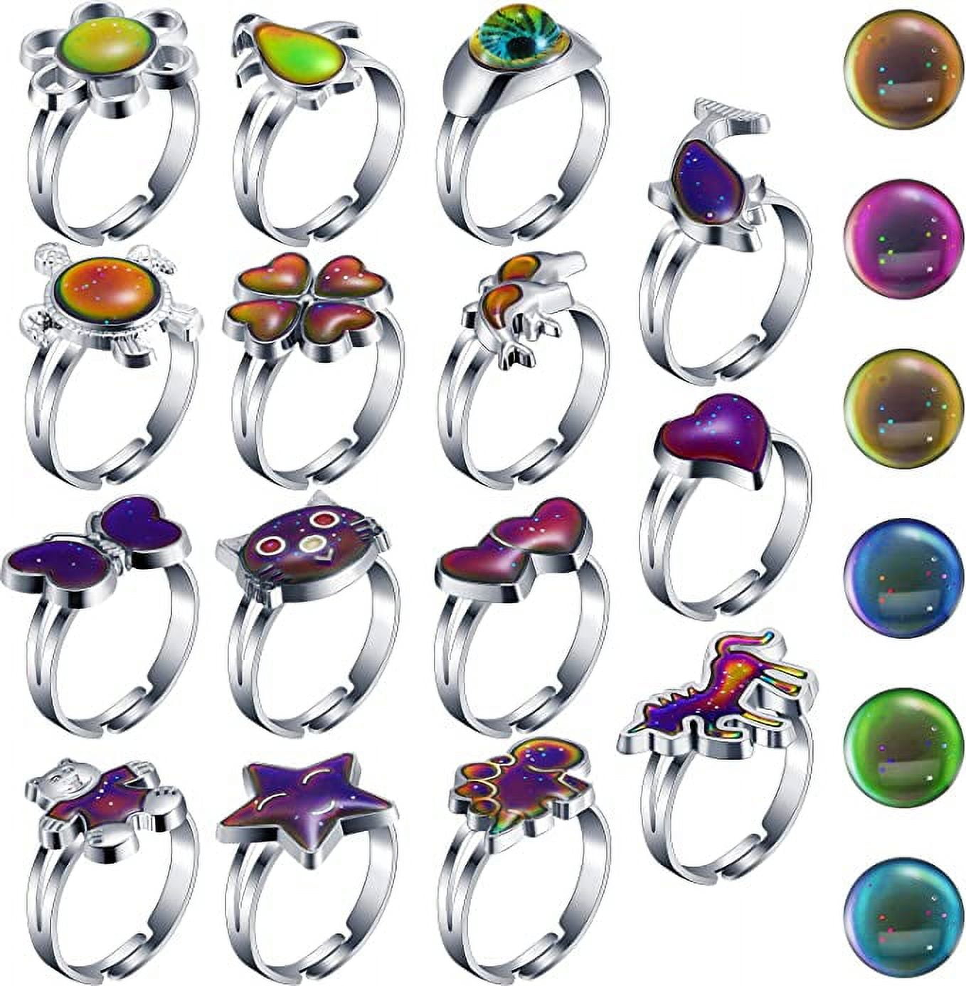 Futhstar Mixed Color Mood Rings, Alloy 15 Count - Walmart.com