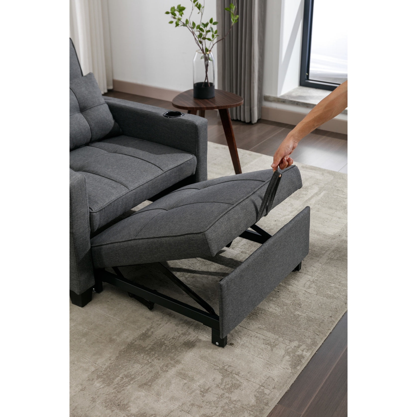 Futon Chair Bed with High-density Sponge / Comfortable Sitting and ...