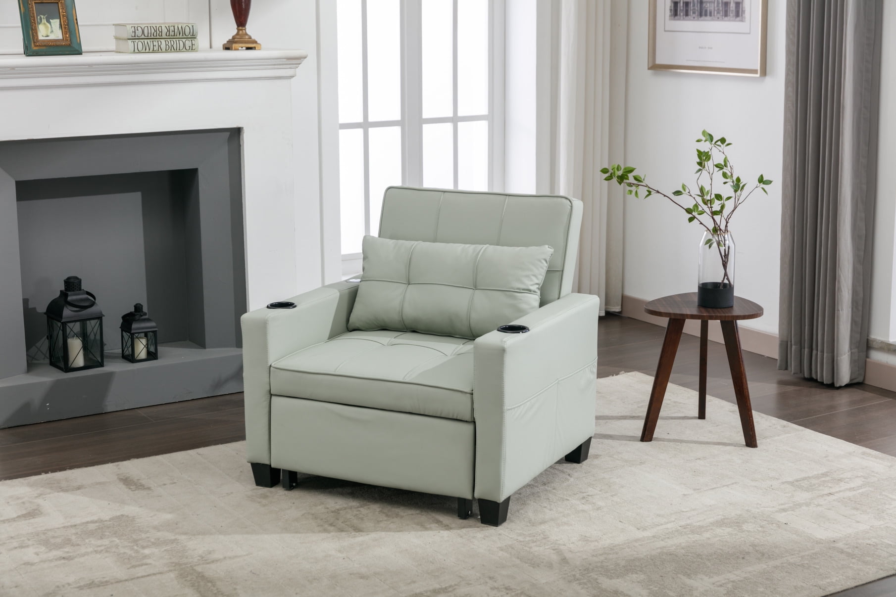 Futon Chair, Convertible Chair, 3-in-1 Pull Out Sleeper Chair Beds with ...