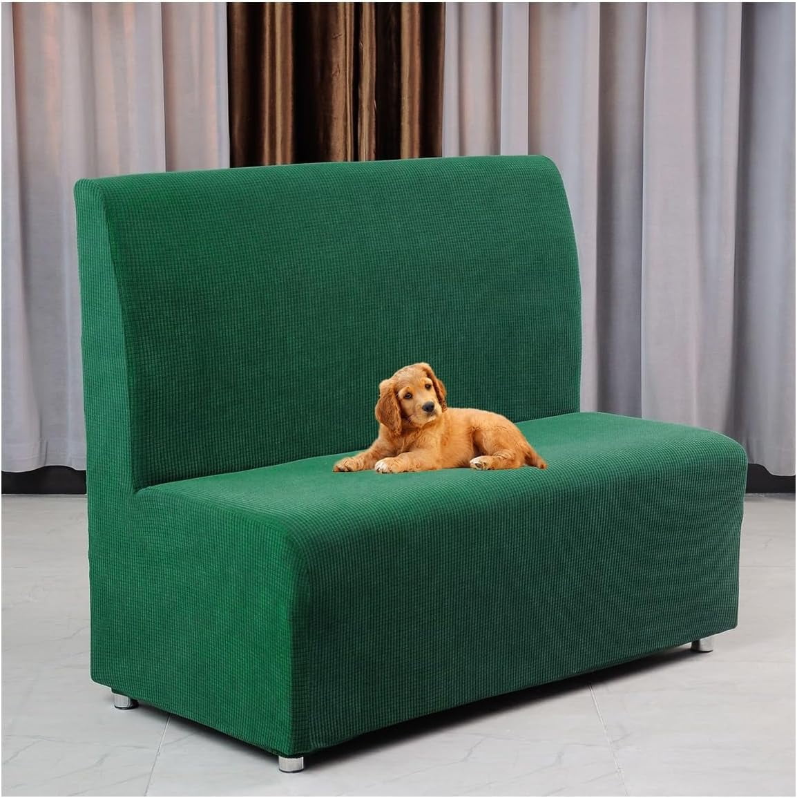 Futon Cover Stretch Protector Slipcovers Armless Sofa Card Seat Cover ...