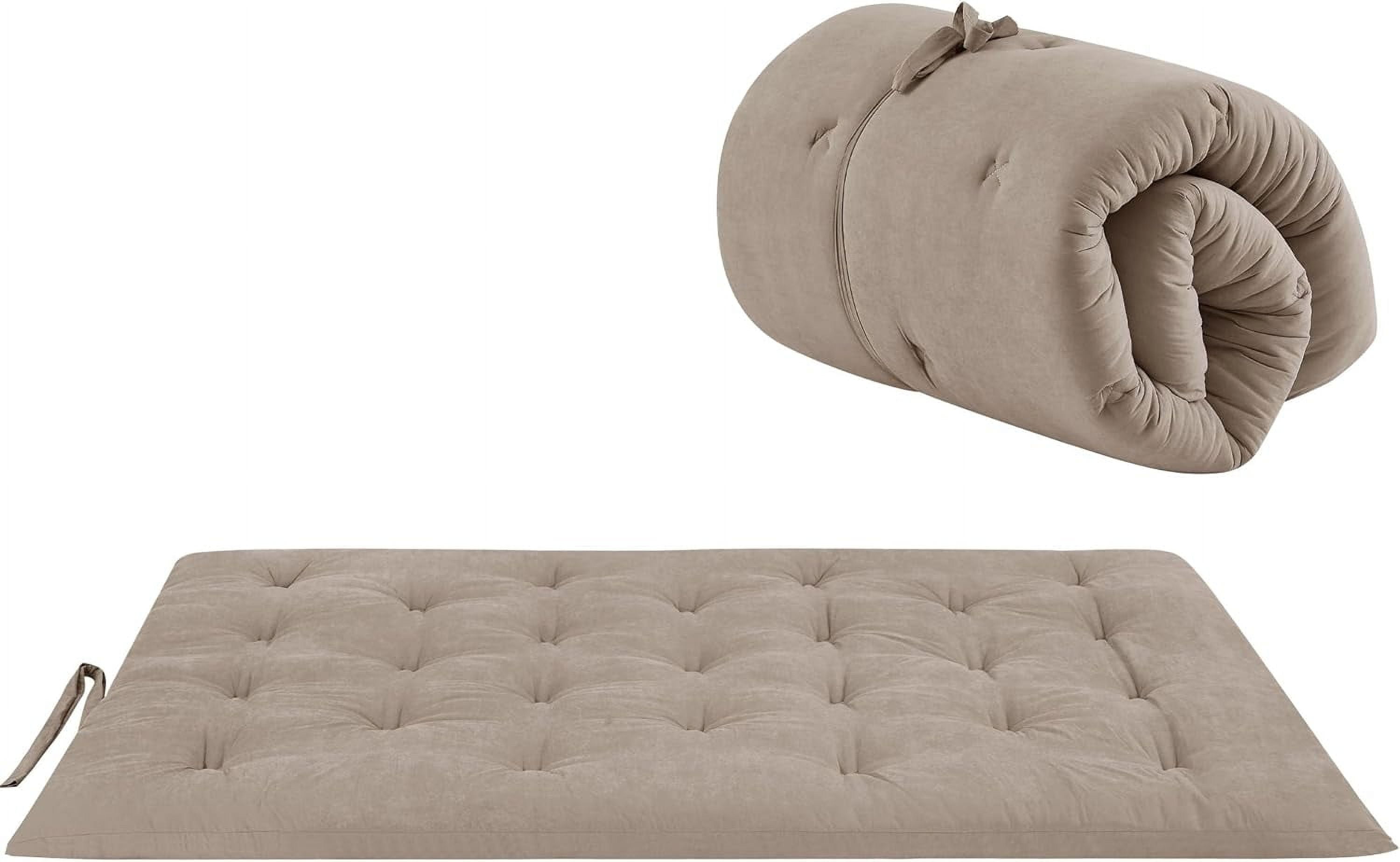 Futon Mattress Japanese Floor Mattress Folding Roll Up Bed Topper Mat ...