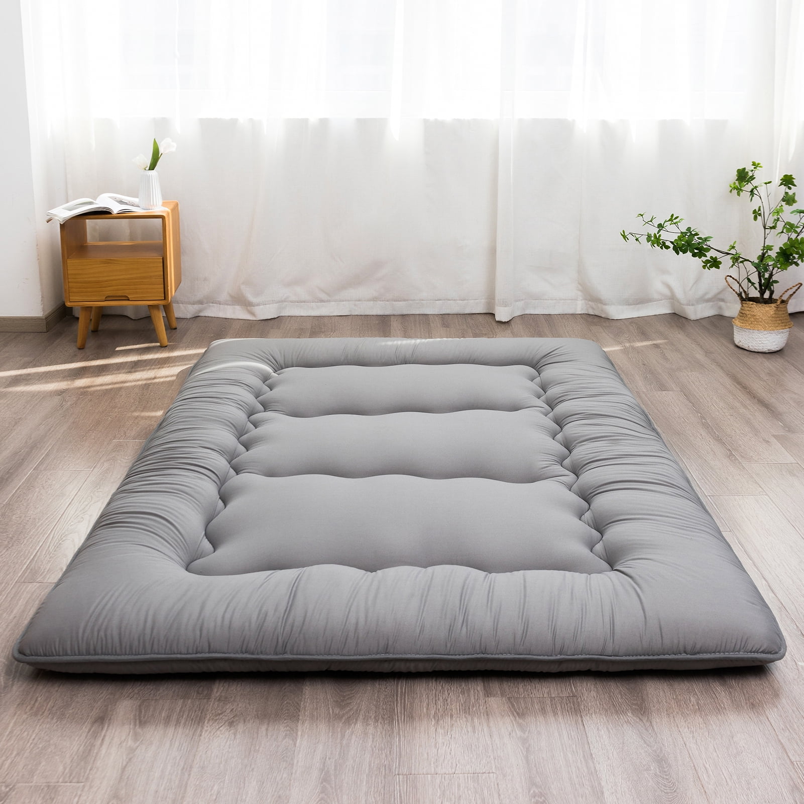 Thick Foam Futon Mattress, Japanese Floor Pad, Foldable for Guest ...