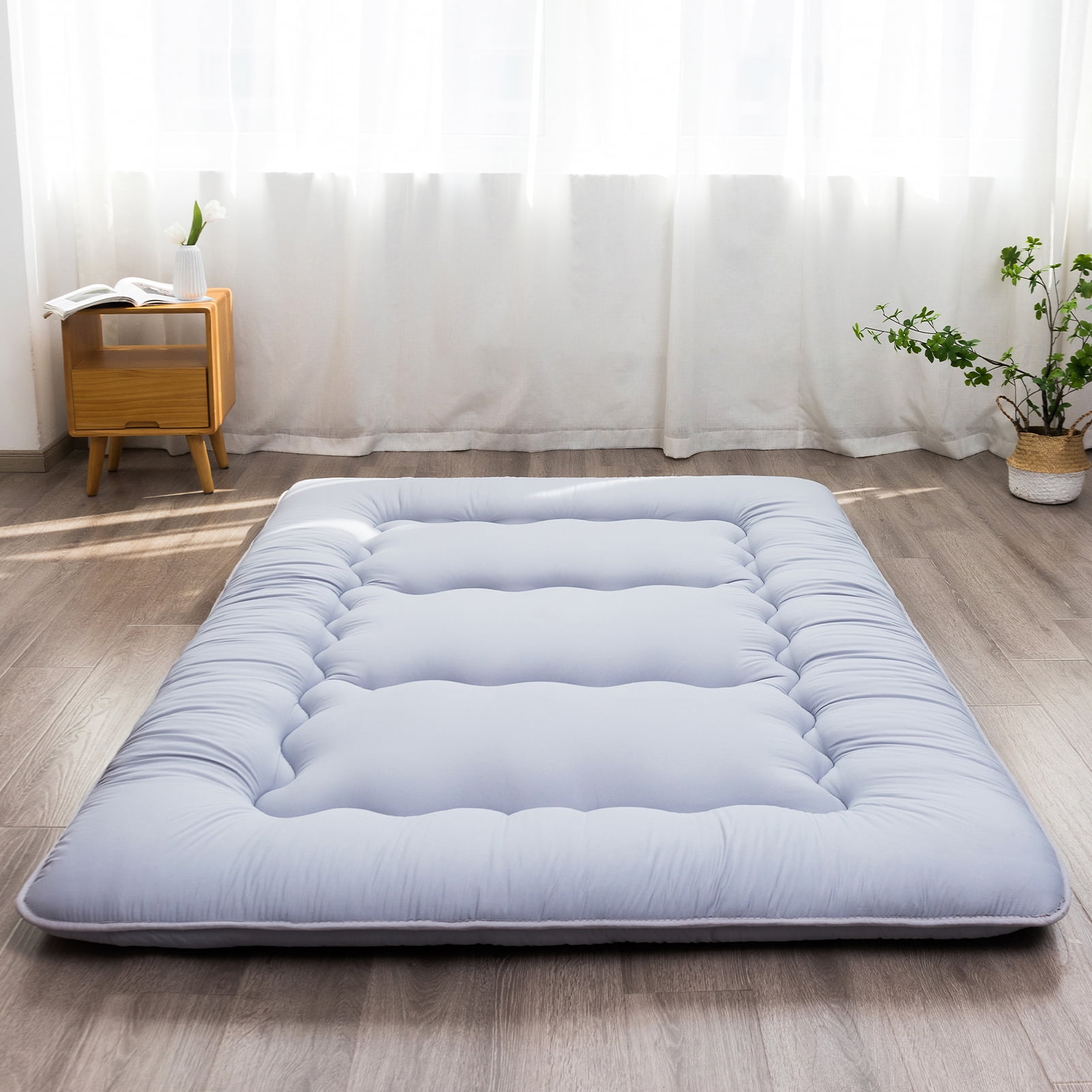Thick Japanese Futon Foam Mattress - Full Size, Foldable for Travel ...