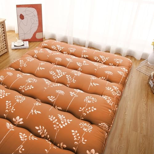 Futon Mattress, Japanese Style Futon Floor Mattress, Floral Printed ...