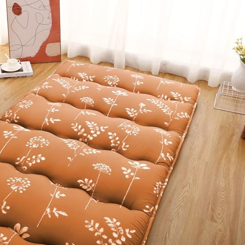 Futon Mattress, Japanese Style Futon Floor Mattress, Floral Printed ...