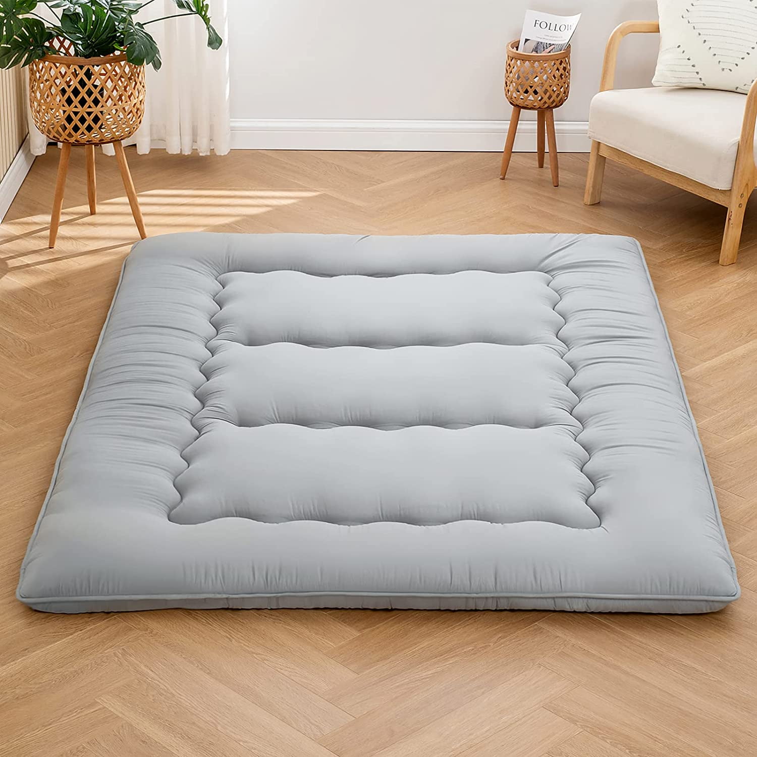 Futon Mattress Mattress Topper Short Queen Japanese Floor Mattress ...