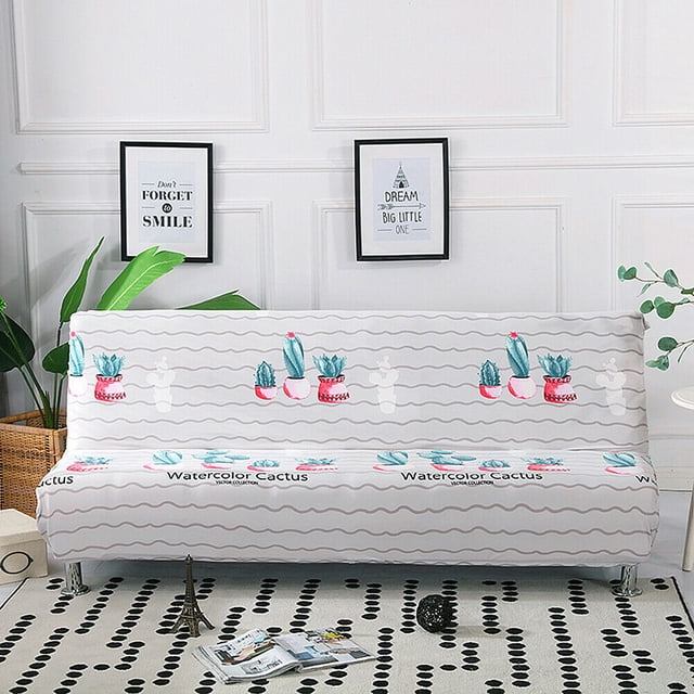 Futon Slipcover Armless Sofa Cover Stretch Sofa Bed Slipcover Protector ...