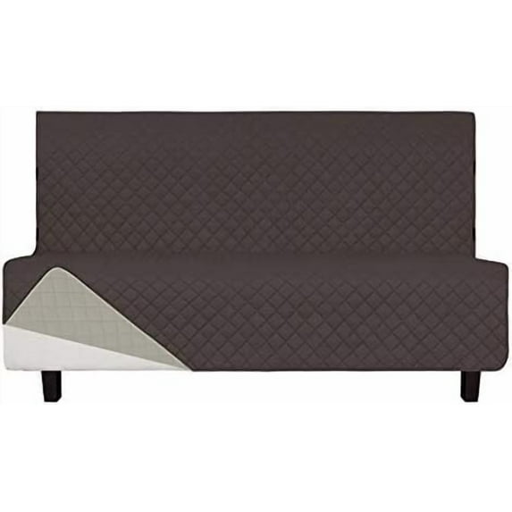 Futon Slipcover - Reversible Sofa Cover, Armless, Water Resistant ...
