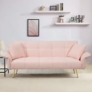 Novogratz Brittany Futon, Camel Faux Leather - Walmart.com