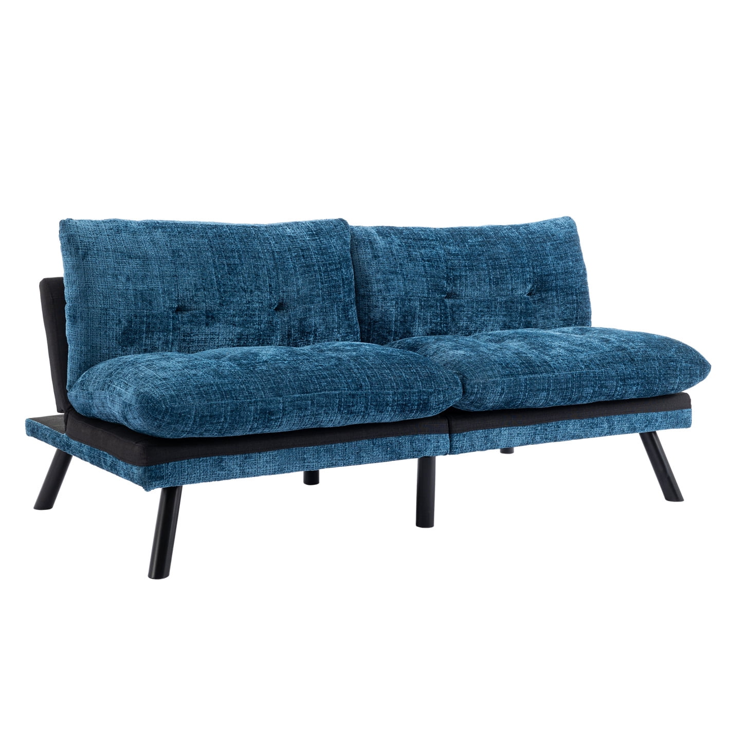 Futon Sofa Bed Convertible Futon Sleeper Couch Modern Chenille Fabric ...