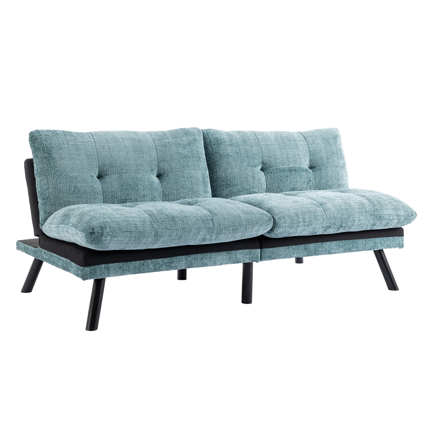 Futon Sofa Bed Convertible Futon Sleeper Couch Modern Chenille Fabric ...