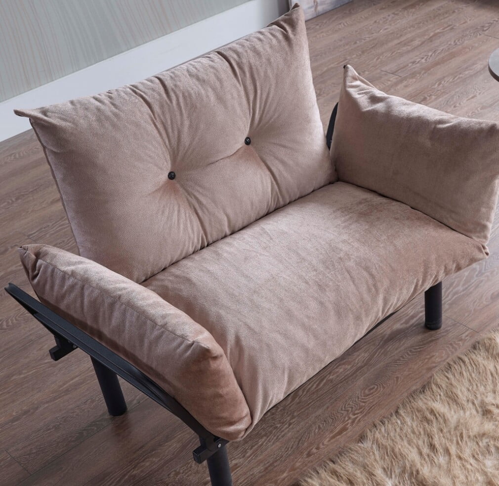 Futon Sofa Bed, Lounge Memory Foam Sleeper Couch for Living Room ...