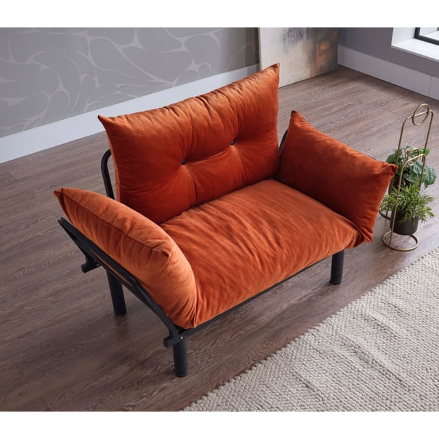 Futon Sofa Bed, Lounge Memory Foam Sleeper Couch for Living Room ...