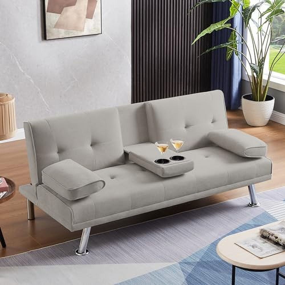 Futon Sofa Bed Modern Convertible Recliner Lounge for Living Room with ...