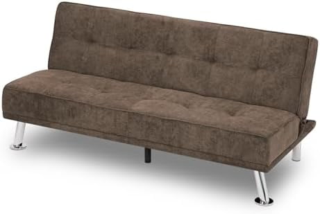 Futon Sofa Bed, Small Folding Futon Couch Bed 4 Position Reclining ...