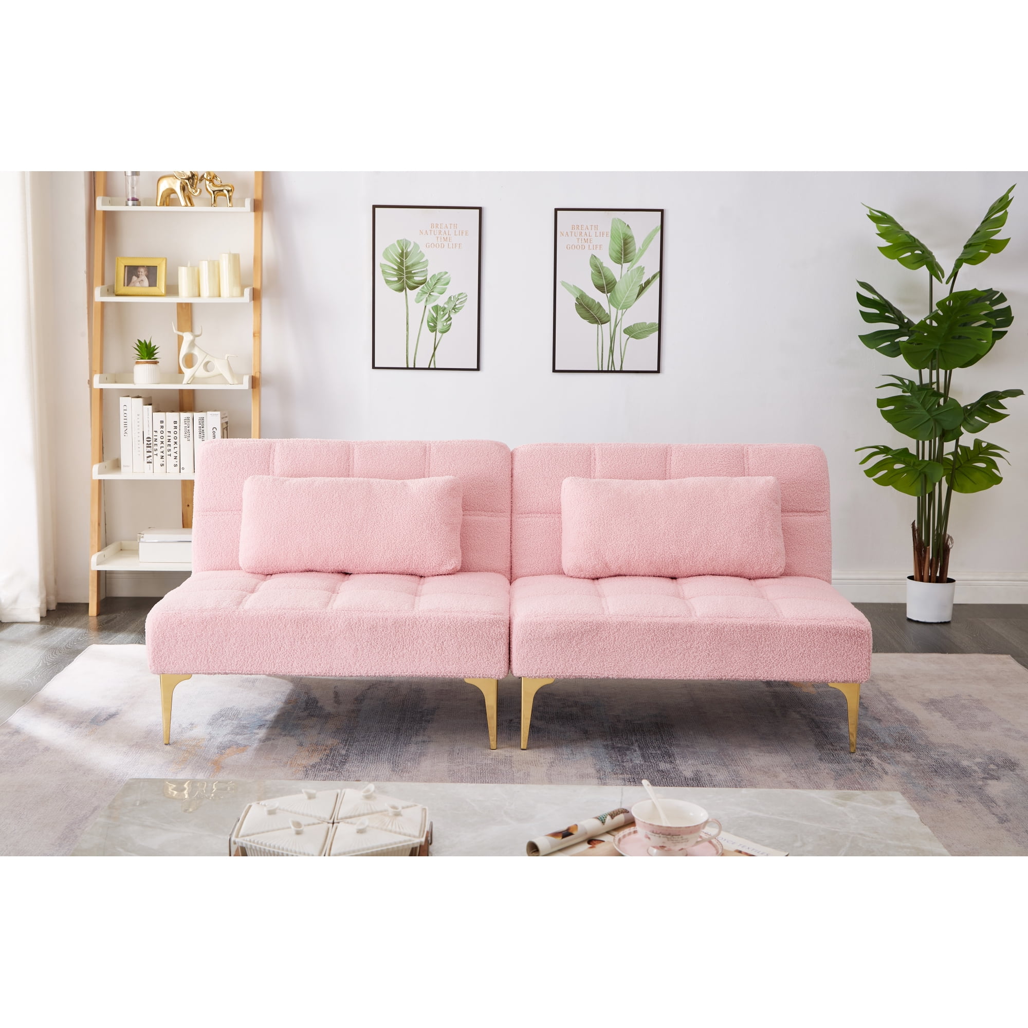 Futon Sofa Couch Modern Convertible sofa bed Sleeper for Living Room ...