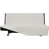 Futon Sofa Slipcover - Reversible Armless Couch Cover - Water Resistant ...