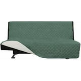Futon Sofa Slipcover - Reversible Armless Couch Cover - Water Resistant ...
