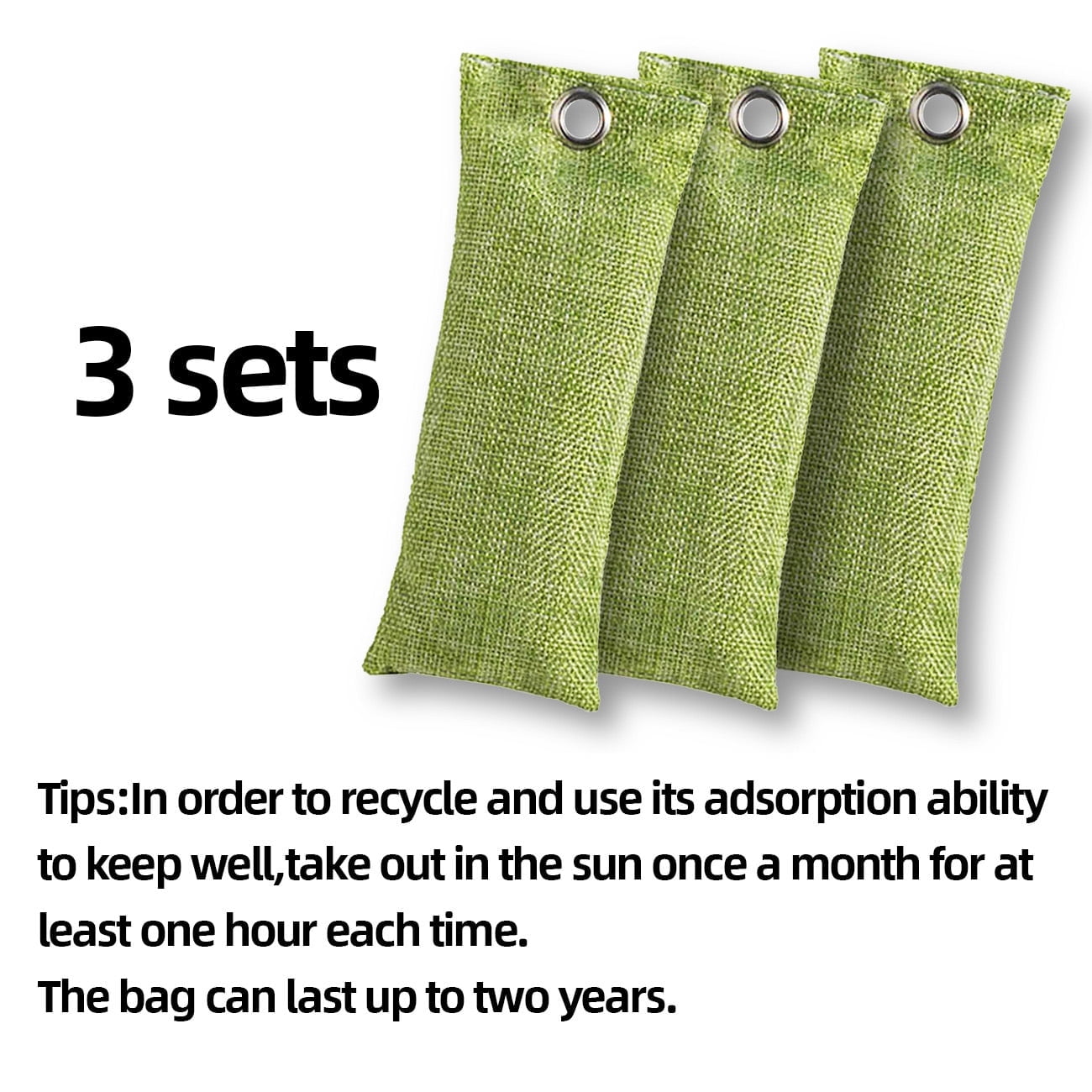 Futoo 3-Piece Bamboo Charcoal, Non-Electric Dog Deodorizing Bags ...