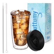 1 Pcs Clear Acrylic Tumblers with Lids and Straw,20 oz Double Wall ...