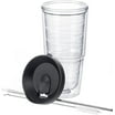 1 Pcs Clear Acrylic Tumblers with Lids and Straw,20 oz Double Wall ...