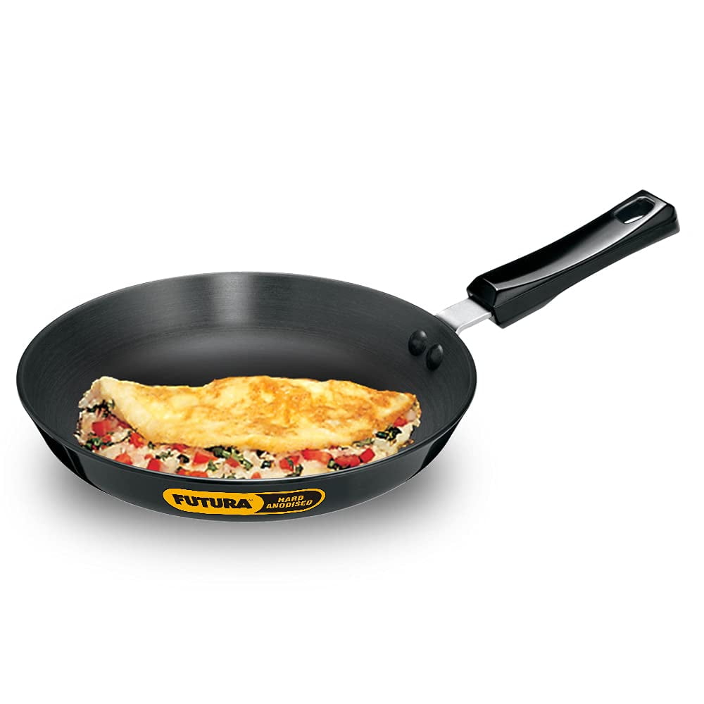 Futura Black Aluminium Frying Pan 24 Cm | Hard Anodised Fry Pan, Small ...