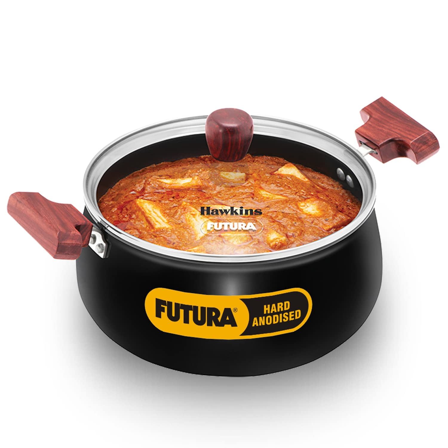 Futura Hard Anodised Biryani Handi With Glass Lid 4 Liters - Cook N ...