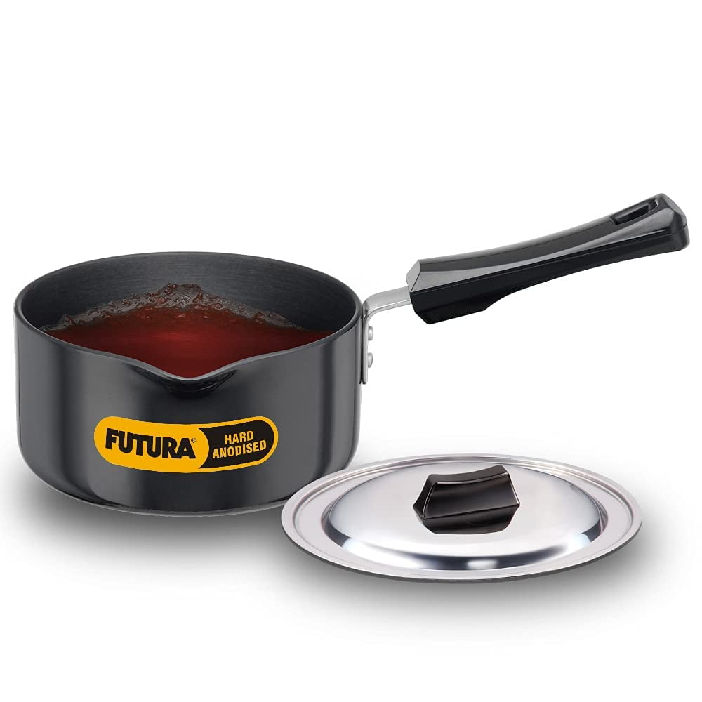 Futura Hard Anodised Sauce Pan With Stainless Steel Lid 1.5 Liters ...