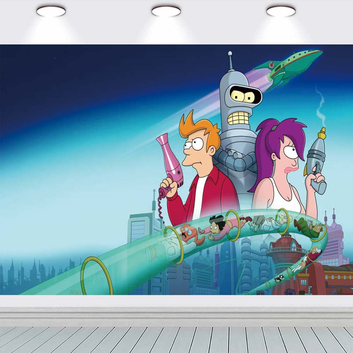 Futurama Background school Wall Decor Taspestry Poster Banner Backdrop ...