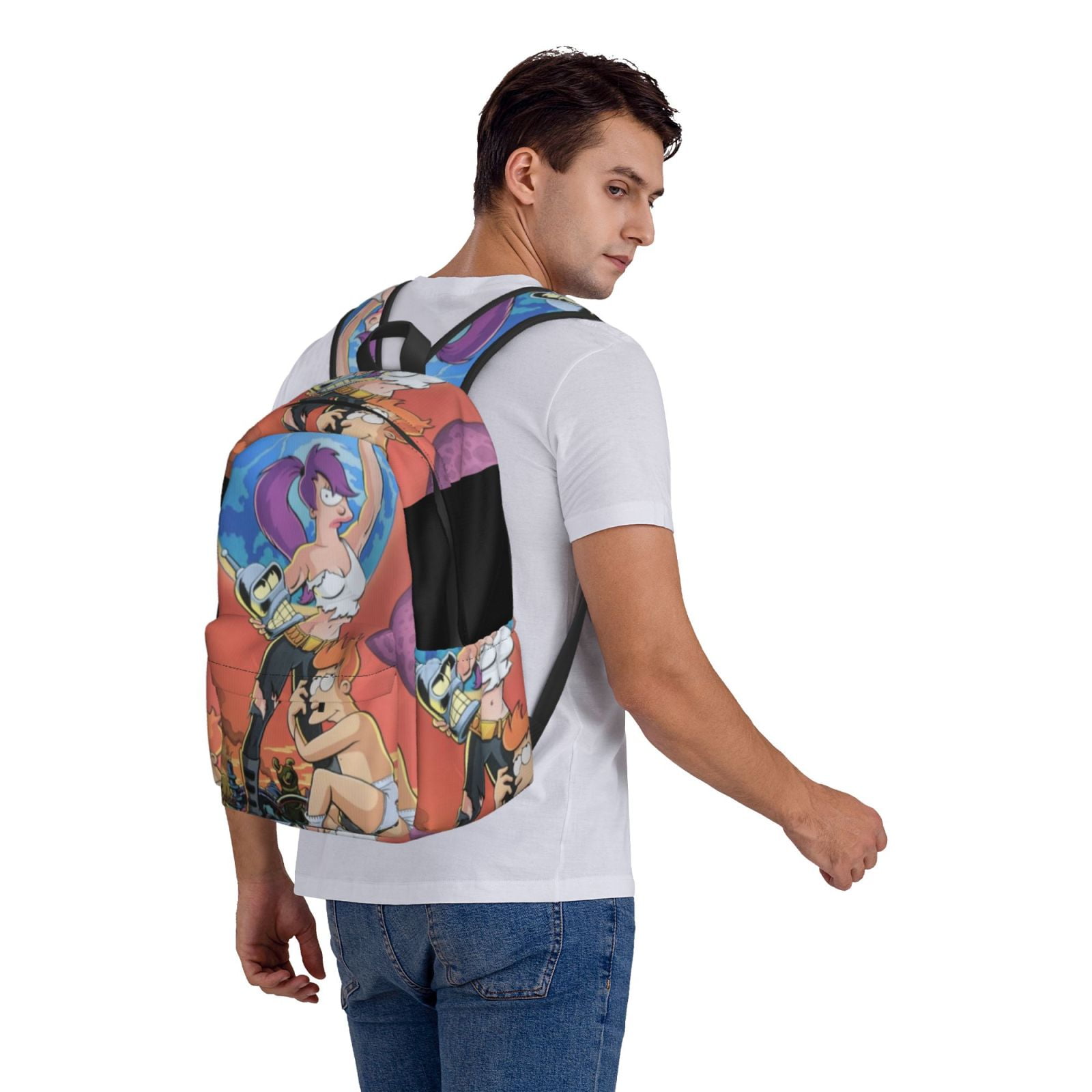 Futurama Backpack for man & woman All Over Print Bookbags, Lightweight ...