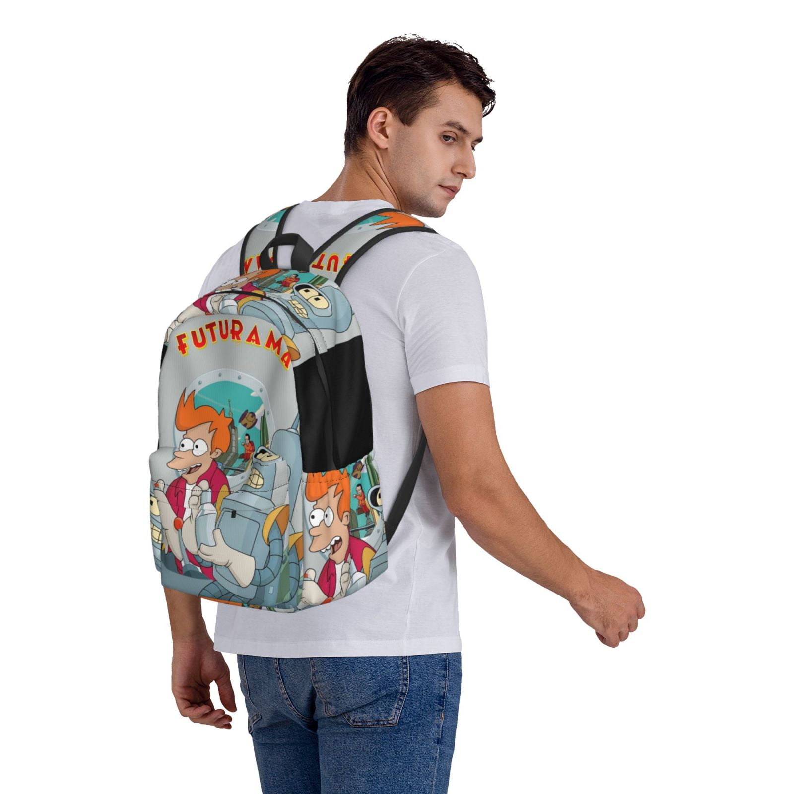 Futurama Backpack for man & woman All Over Print Bookbags, Lightweight ...