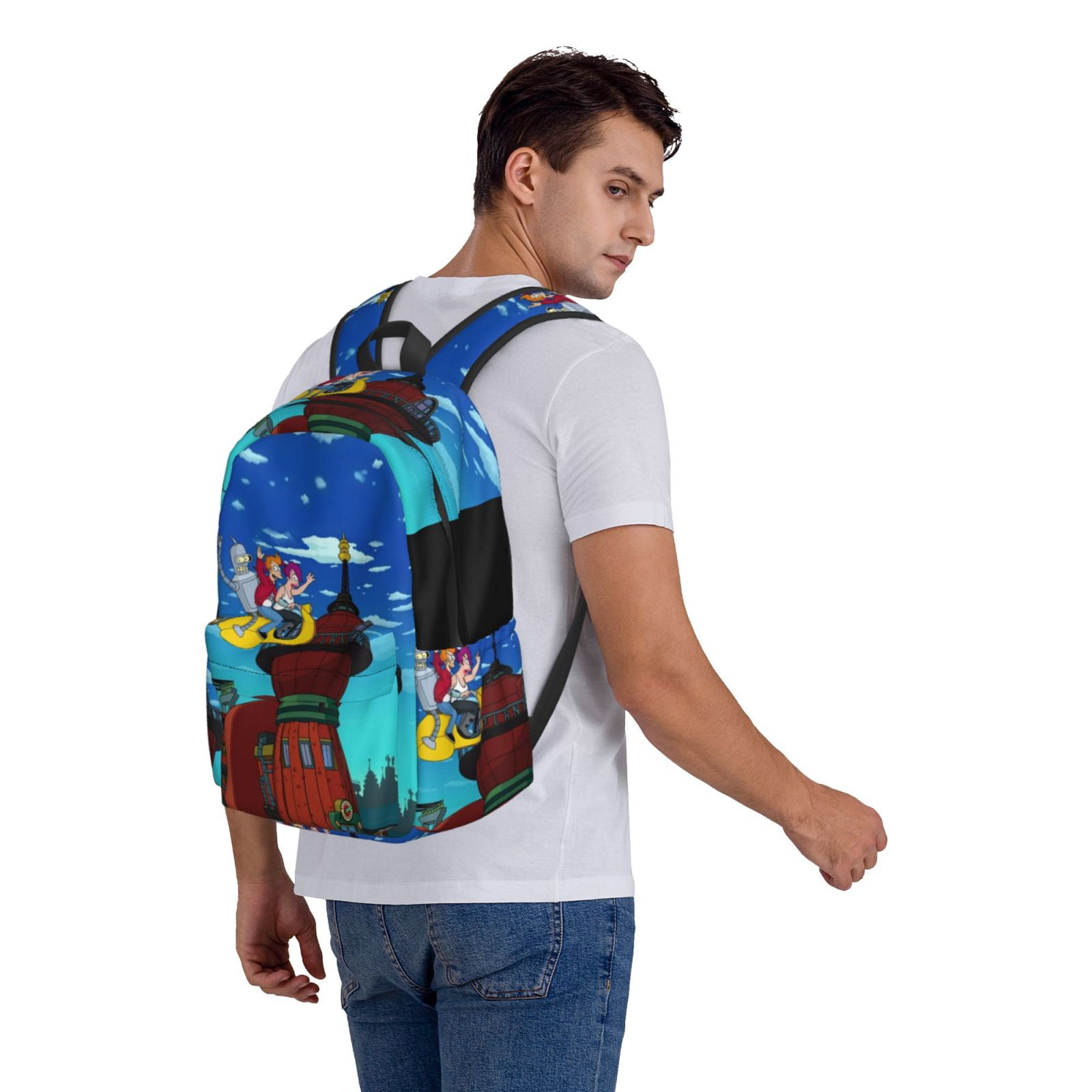 Futurama Backpack for man & woman All Over Print Bookbags, Lightweight ...