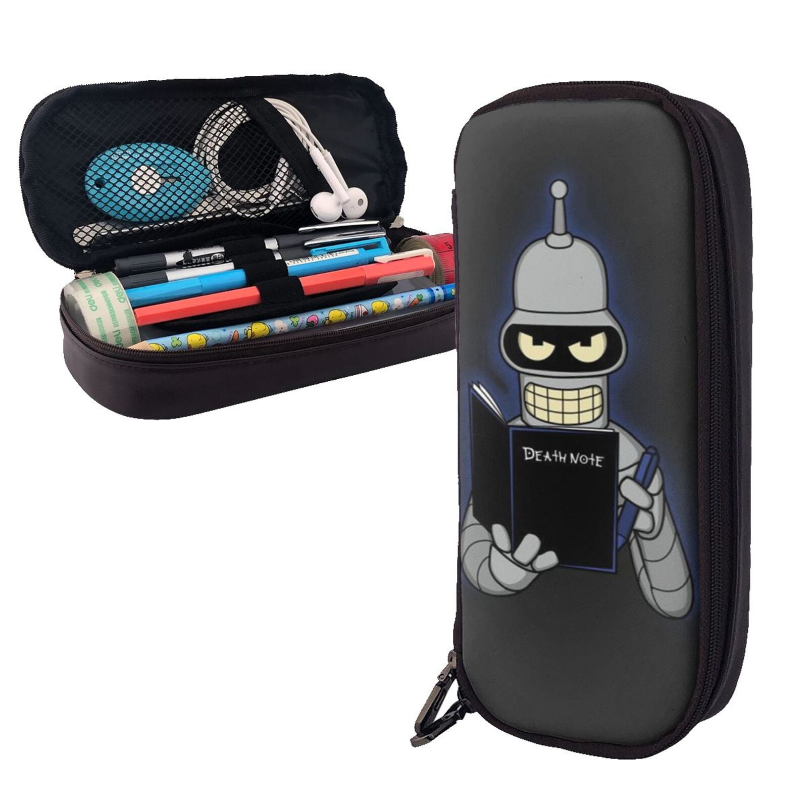 Futurama Bender Bending Brown Pencil Case Leather Pen Bag Holder ...
